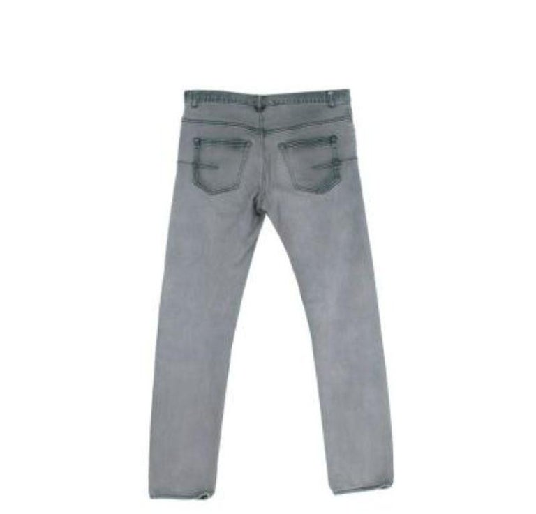 Dior Homme Grey Straight Leg Jeans For Sale at 1stDibs