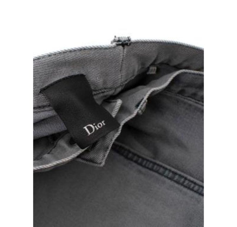 Dior Homme Grey Straight Leg Jeans For Sale at 1stDibs
