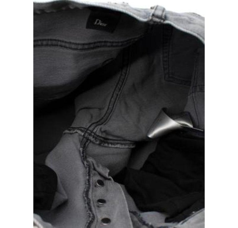 Dior Homme Grey Straight Leg Jeans For Sale at 1stDibs