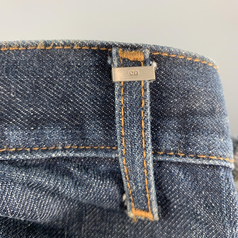 DIOR HOMME Size 32 x 31 Indigo Wash Denim Button Fly Jeans at 1stDibs ...