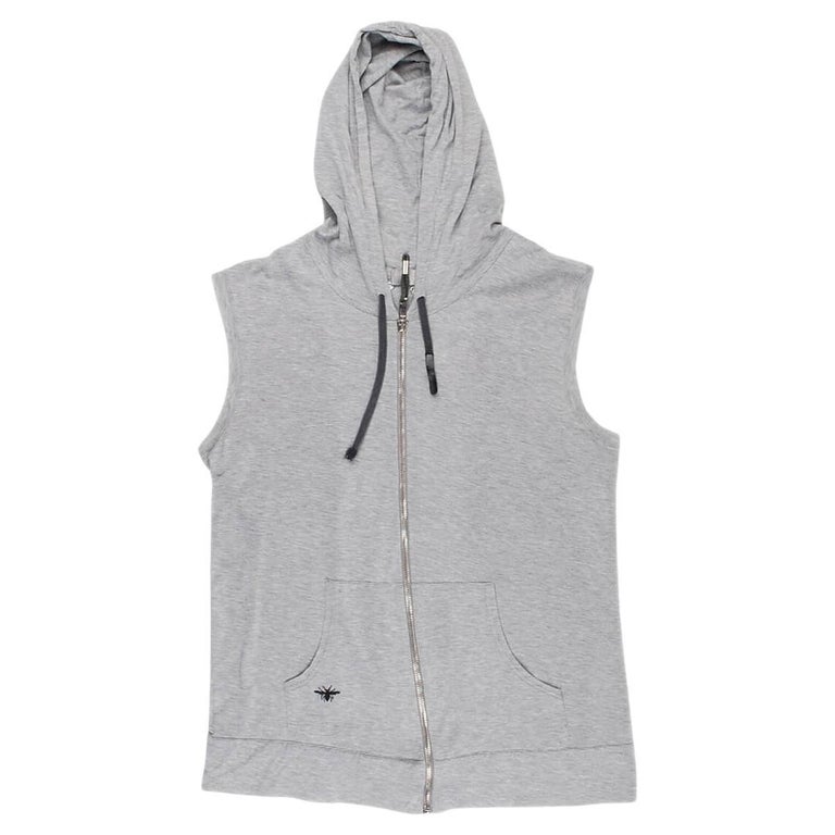 Dior Homme SS04 Hooded Men Top Vest Size M For Sale at 1stDibs
