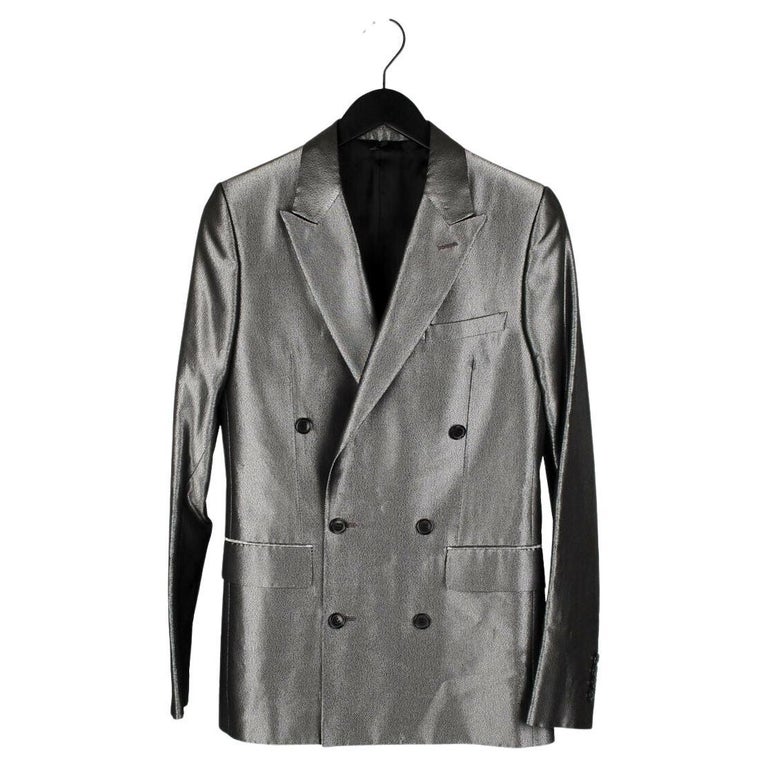 Dior Homme SS04 Strip Collection Hedi Slimane Shiny Silver Men Blazer ...