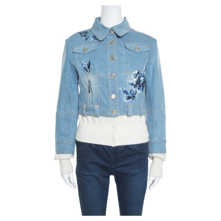 Dior Homme Pale Blue Waxed Denim Jacket S at 1stDibs