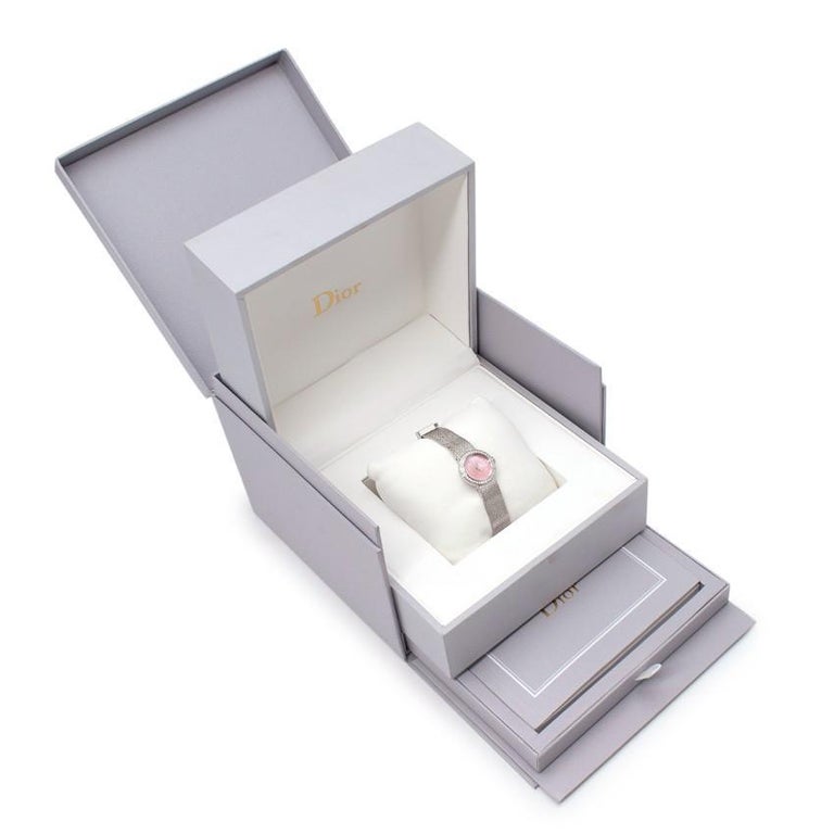Dior La Mini D de Dior Satine, Diamond Watch For Sale at 1stDibs