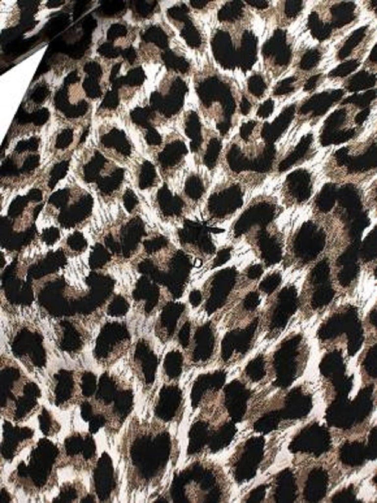 Dior Lace Collar Leopard Dress For Sale at 1stDibs
