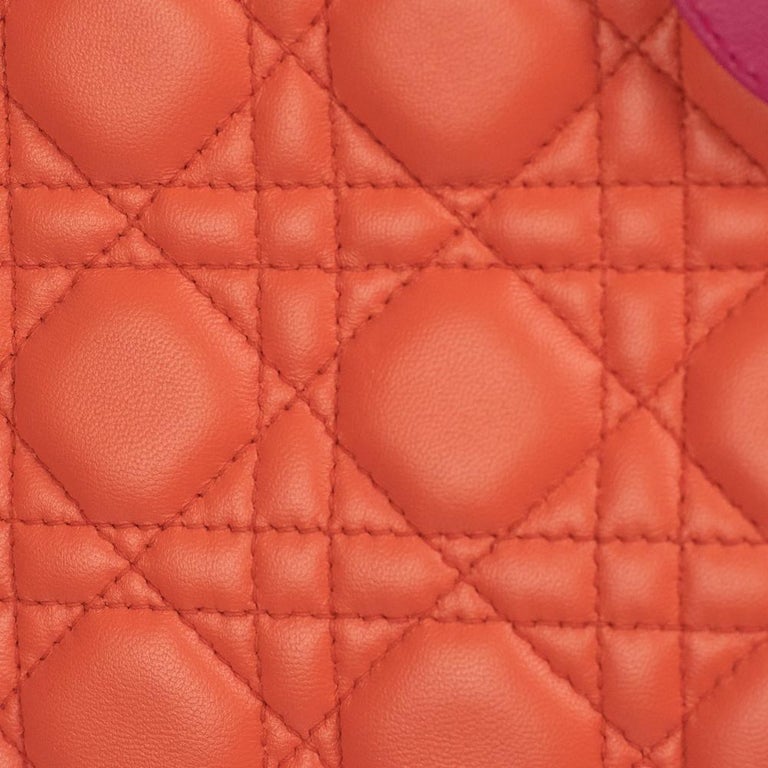 DIOR, Lady Dior in orange leather at 1stDibs