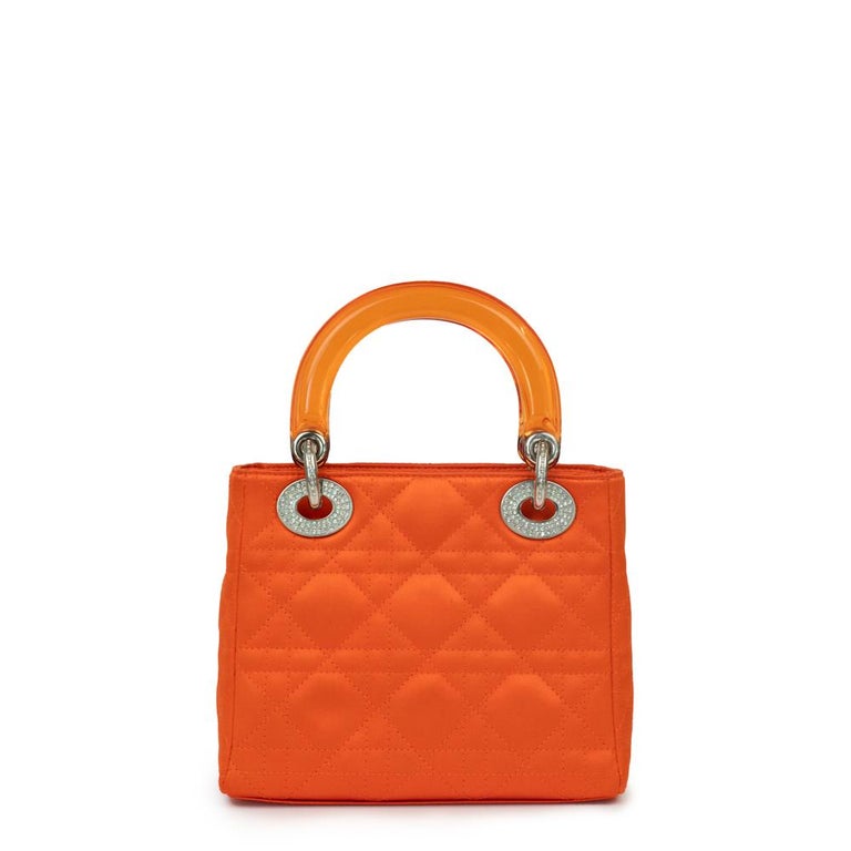 DIOR, Lady Dior in orange satin at 1stDibs