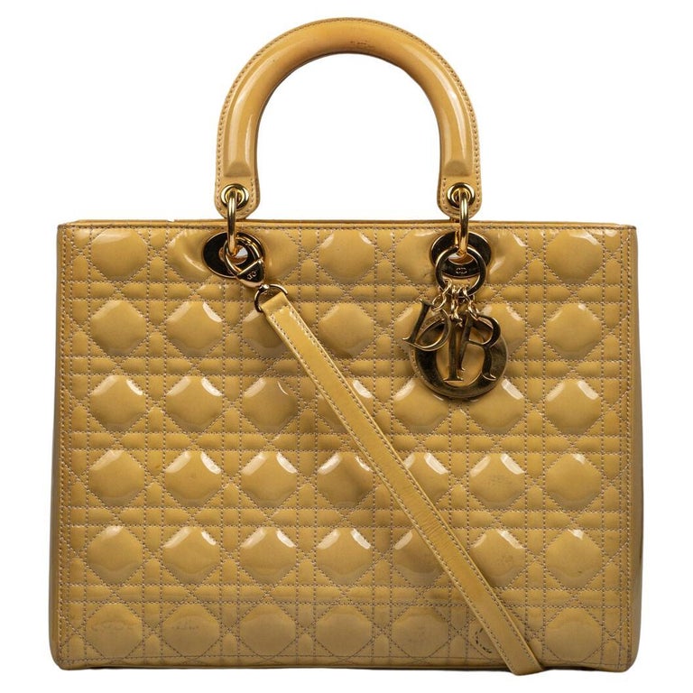 Dior Lady Dior Large Dark Beige For Sale at 1stDibs