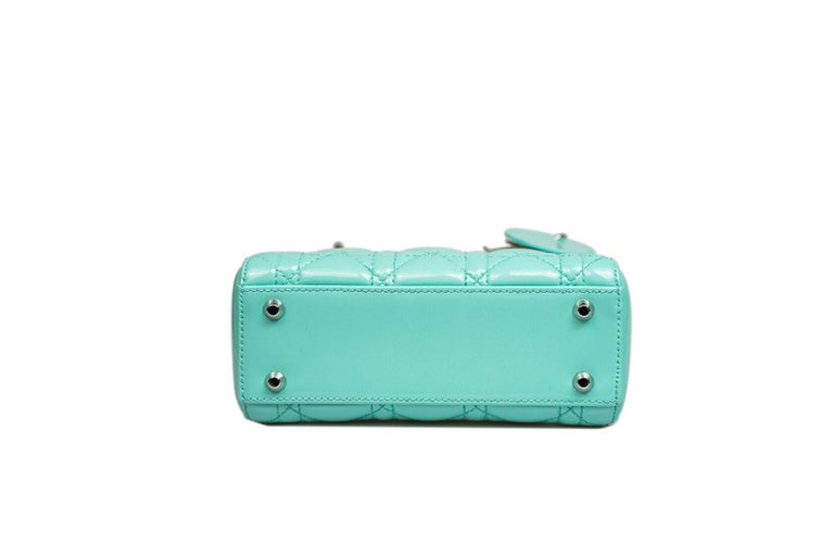 Dior Lady Dior Mini Mint For Sale at 1stDibs