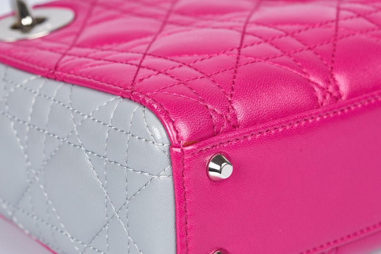 Dior Lady Dior Mini Tricolor For Sale at 1stDibs