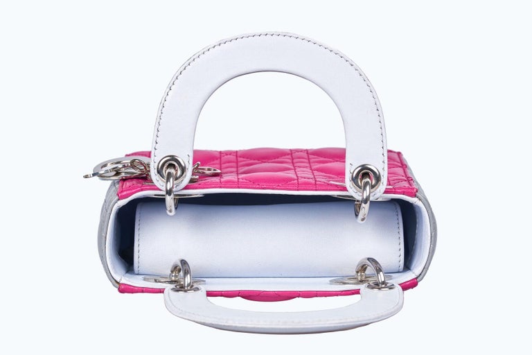 Dior Lady Dior Mini Tricolor For Sale at 1stDibs