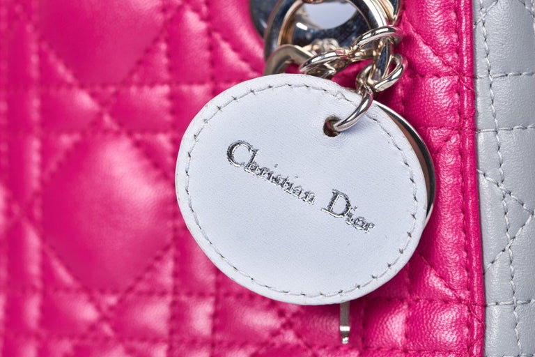 Dior Lady Dior Mini Tricolor For Sale at 1stDibs