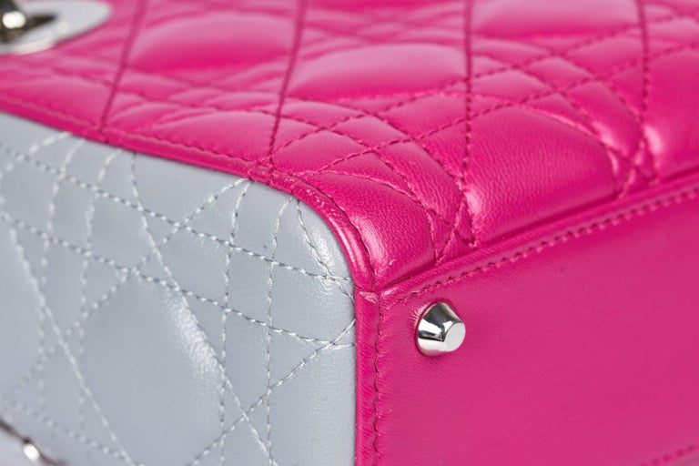 Dior Lady Dior Mini Tricolor For Sale at 1stDibs