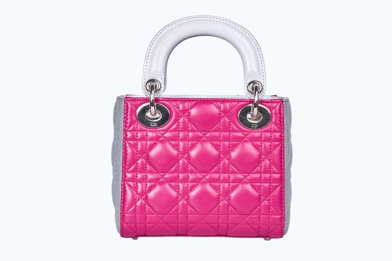 Dior Lady Dior Mini Tricolor For Sale at 1stDibs