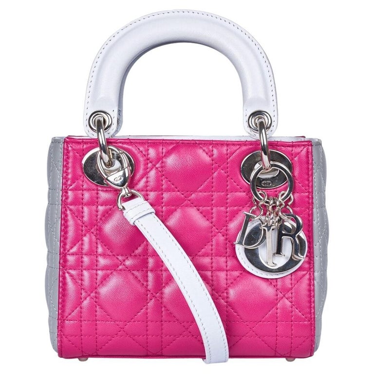 Dior Lady Dior Mini Tricolor For Sale at 1stDibs