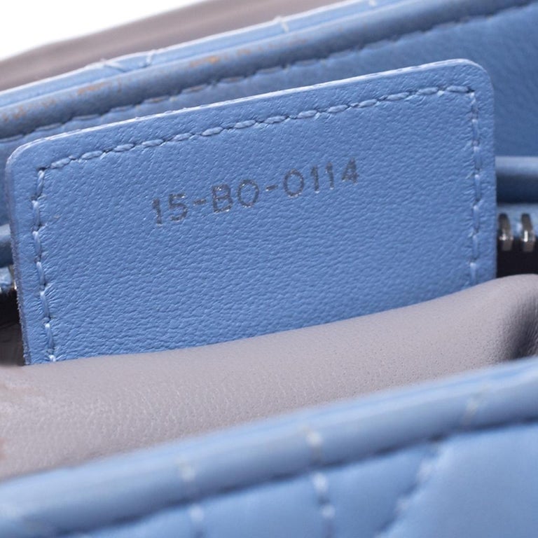 Dior Light Blue/Grey Leather Medium Lady Dior Tote at 1stDibs | dior ...
