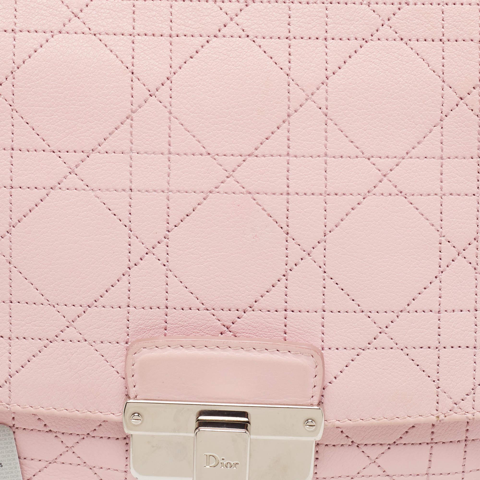 Dior Light Pink Cannage Leather Small Diorling Shoulder Bag For Sale at ...