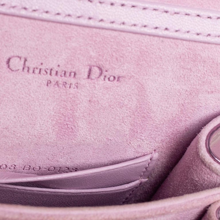 Dior Lilac Patent Leather Studded Diorama Vertical Clutch at 1stDibs