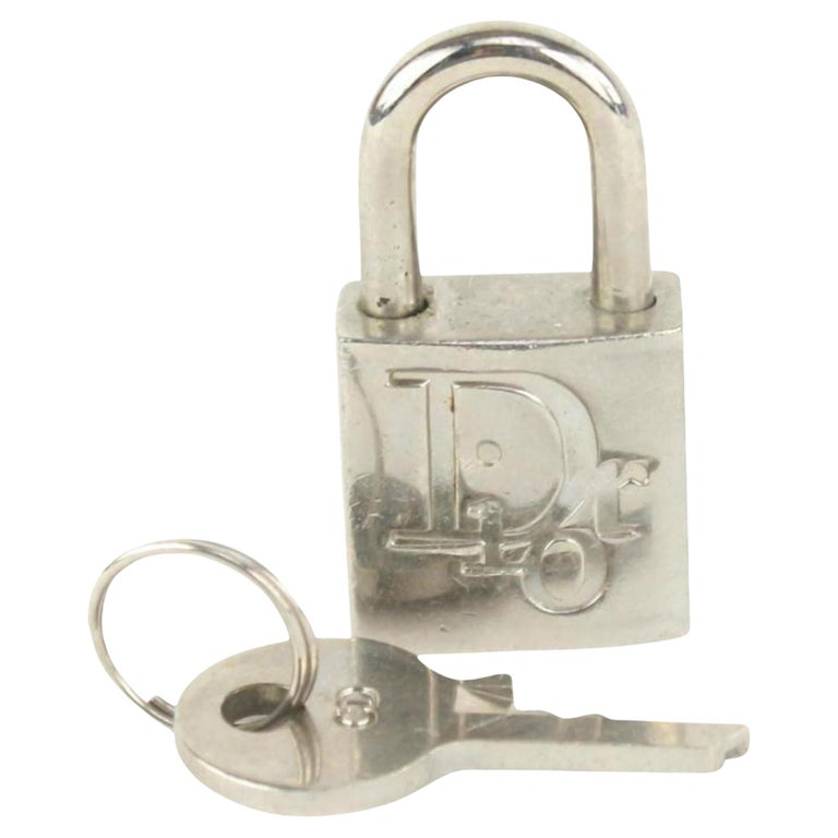 Dior Logo Padlock and Key Cadena Set 1012d31 at 1stDibs