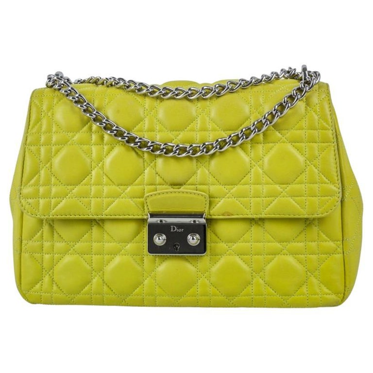 DIOR MISS DIOR SHOULDER BAG Yellow Blue For Sale at 1stDibs