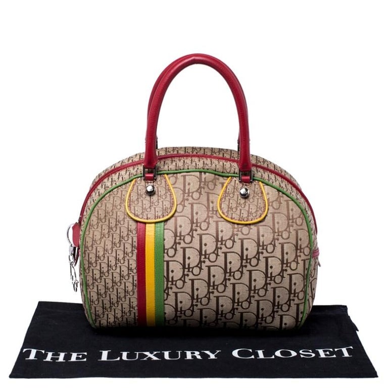 Dior Mulitcolor Diorissimo Canvas Rasta Bowler Bag For Sale at 1stDibs ...