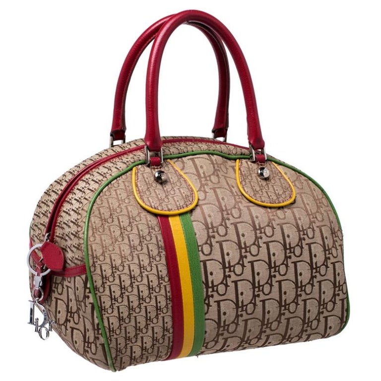 Dior Mulitcolor Diorissimo Canvas Rasta Bowler Bag For Sale at 1stDibs ...