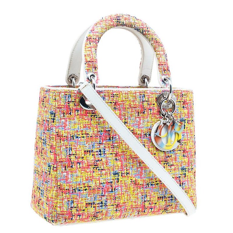 Dior Multicolor Embroidered Fabric Medium Limited Edition Lady Dior ...