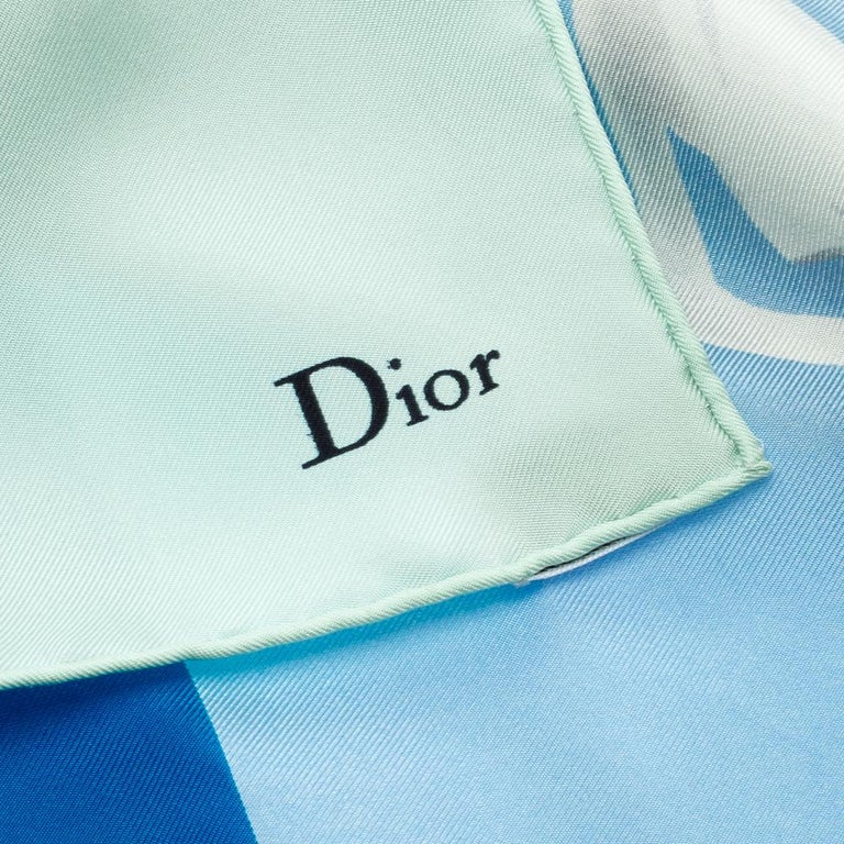 Dior Multicolor Lady Silhouette Print Mats Gustafson Square Silk Scarf ...