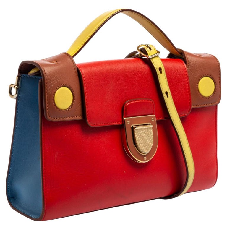 Dior Multicolor Leather Diorever Top Handle Bag at 1stDibs