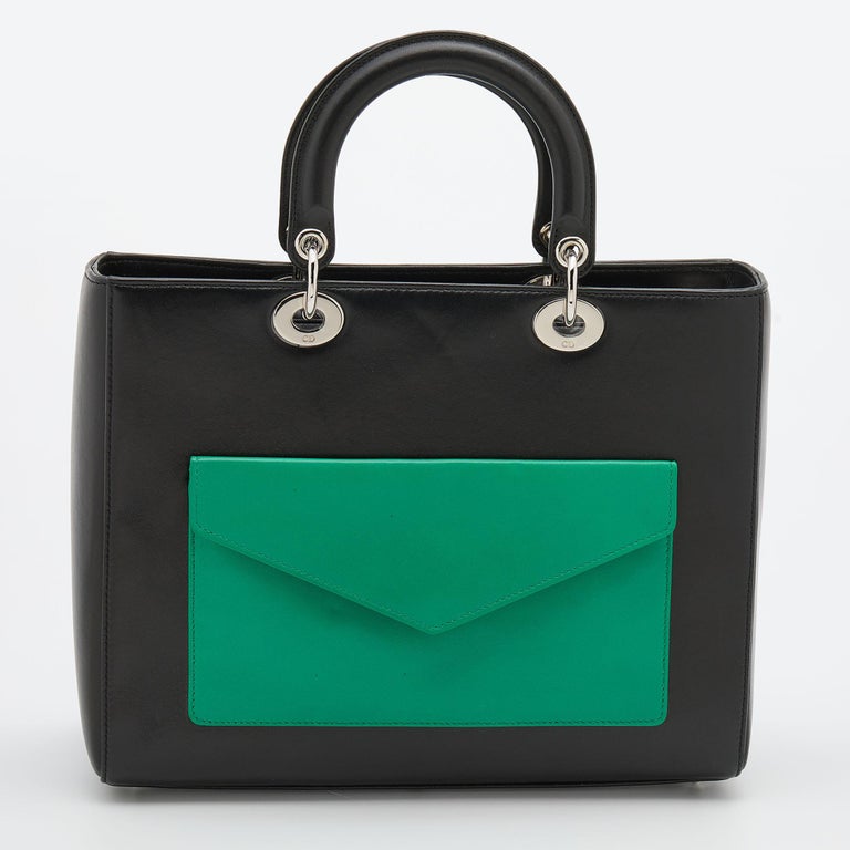Dior Multicolor Leather Large Lady Dior Pocket Tote For Sale at 1stDibs