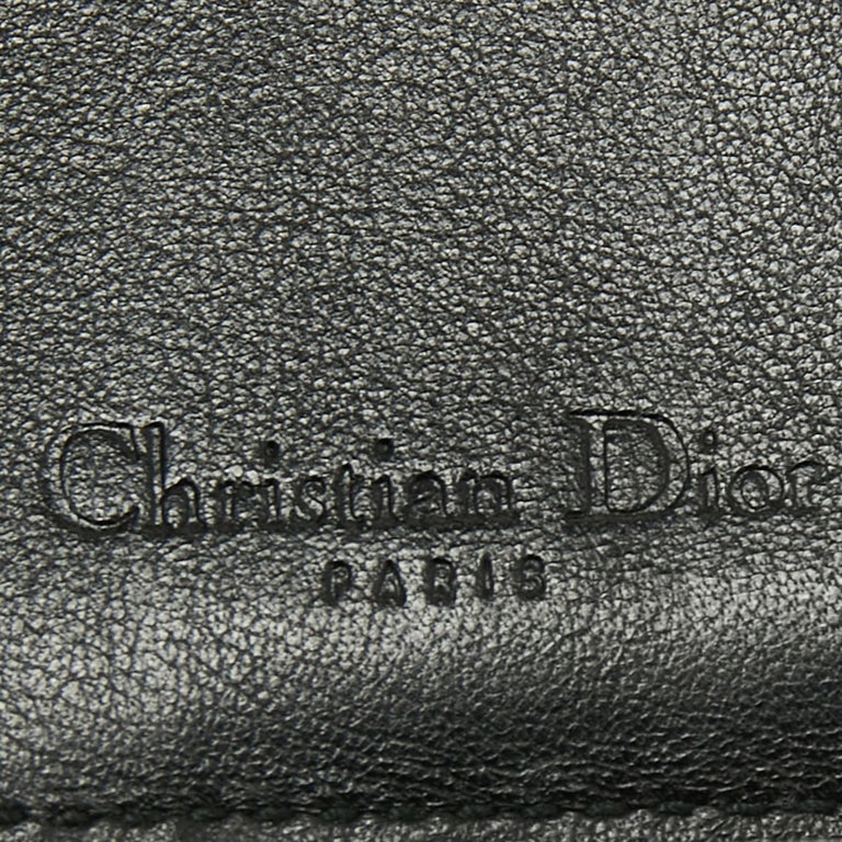 Dior Navy Blue Patent Leather Mania Compact Wallet For Sale at 1stDibs