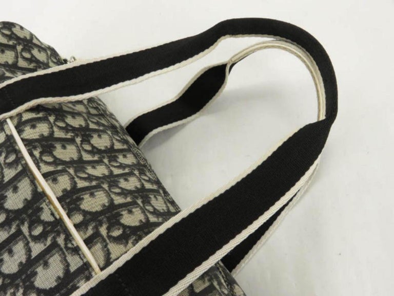 Dior No. 2 Monogram Oblique Trotter Signature Boston 868022 Grey Coated ...