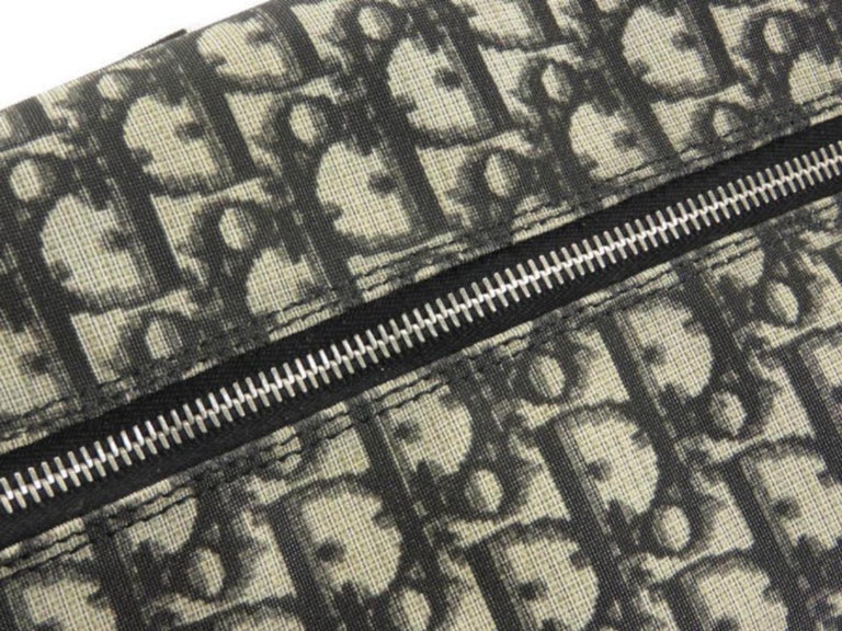 Dior No. 2 Monogram Oblique Trotter Signature Boston 868022 Grey Coated ...