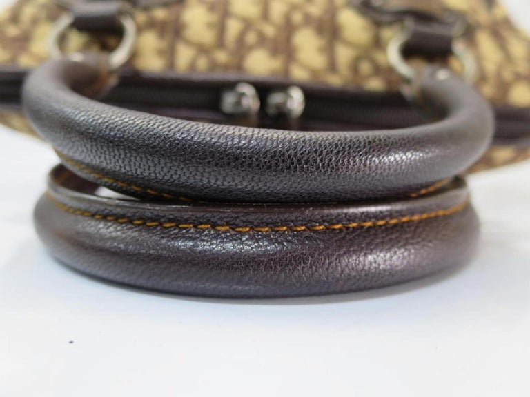 Dior Oblique Monogram Trotter Signature Boston 866785 Brown Nylon ...