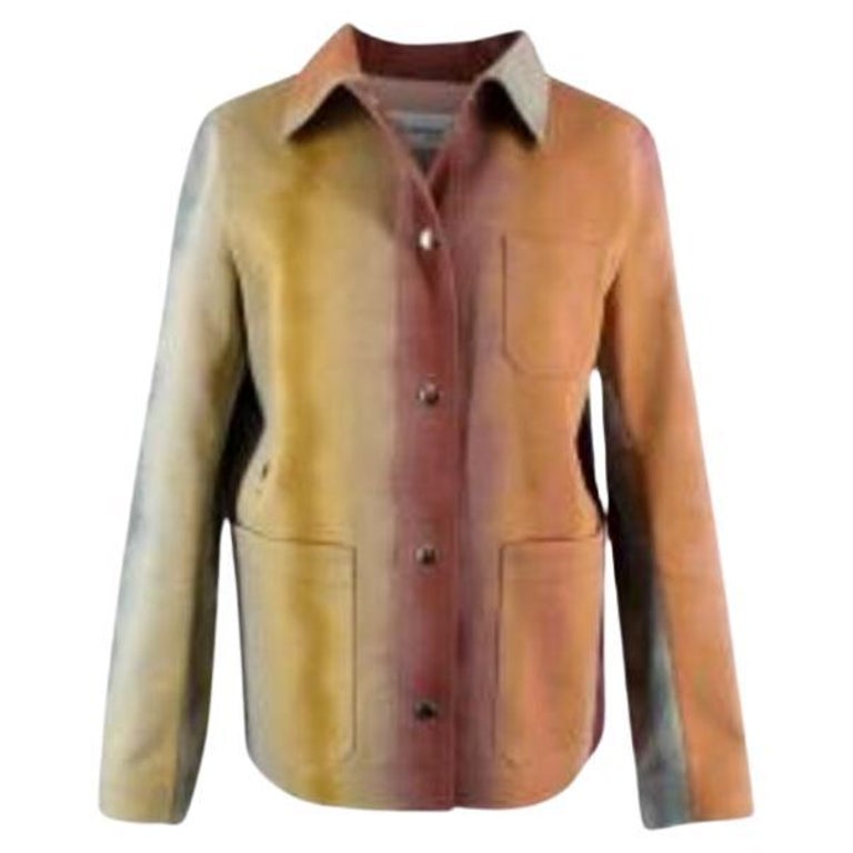 Dior Ombre Coated Denim Jacket For Sale at 1stDibs