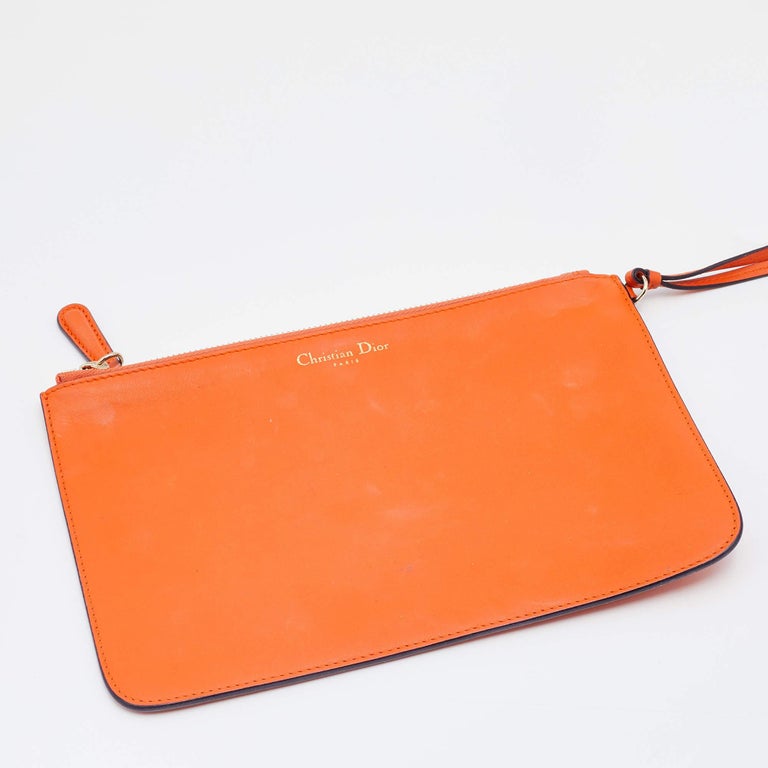 Dior Orange Leather Large Diorissimo Shopper Tote For Sale at 1stDibs