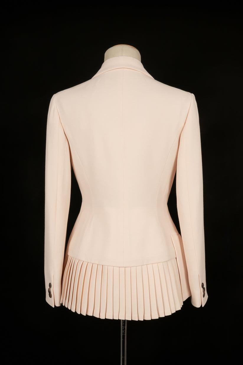 Dior Pale Pink Wool and Silk Jacket For Sale at 1stDibs