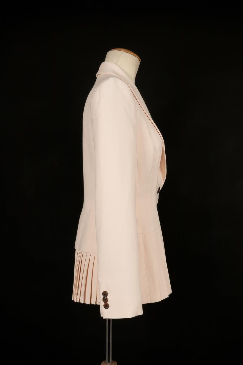 Dior Pale Pink Wool and Silk Jacket For Sale at 1stDibs