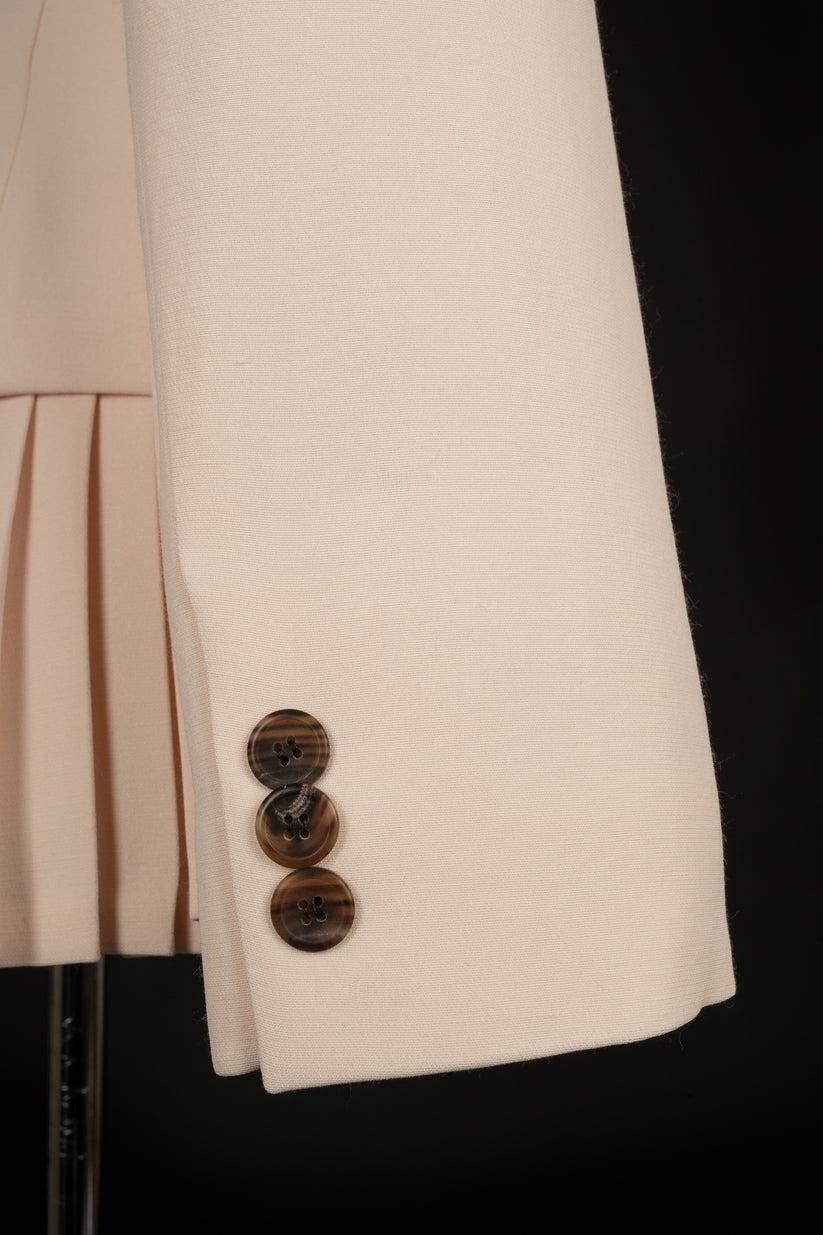 Dior Pale Pink Wool and Silk Jacket For Sale at 1stDibs