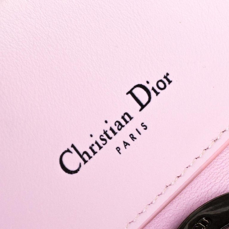 Dior Pink Leather and Patent Leather Small Be Dior Flap Bag at 1stDibs