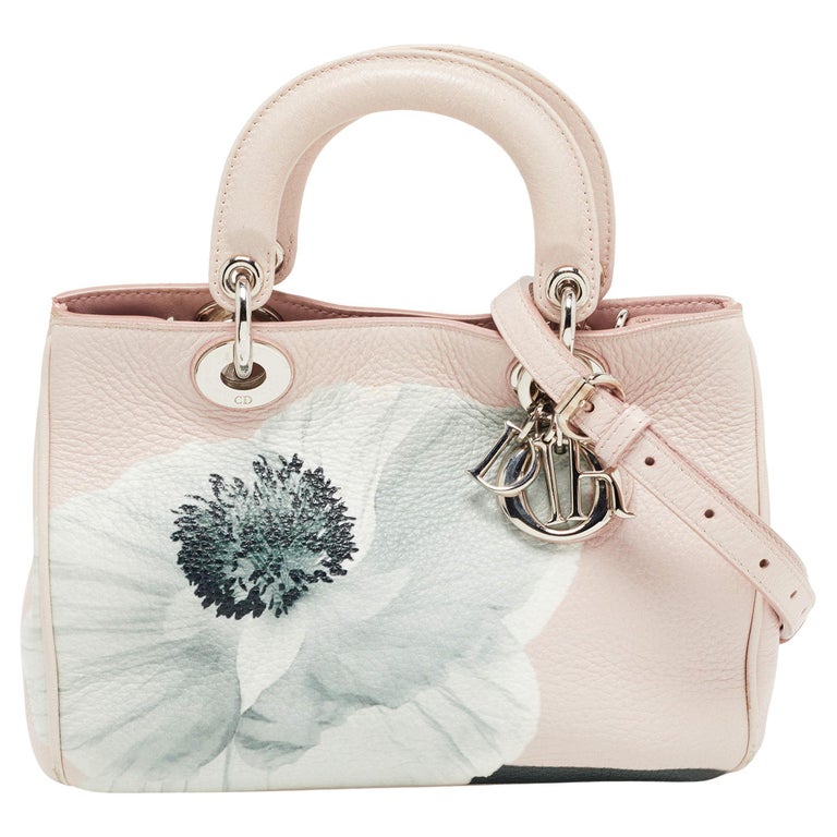 Dior Pink Leather Mini Secret Garden Diorissimo Tote For Sale at 1stDibs