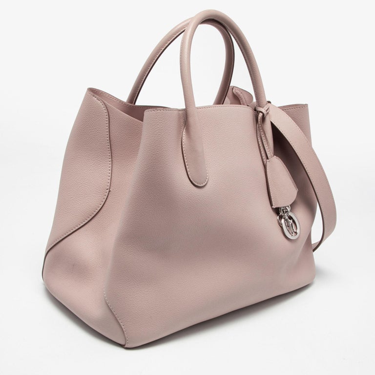 Dior Pink Leather Open Bar Tote For Sale at 1stDibs