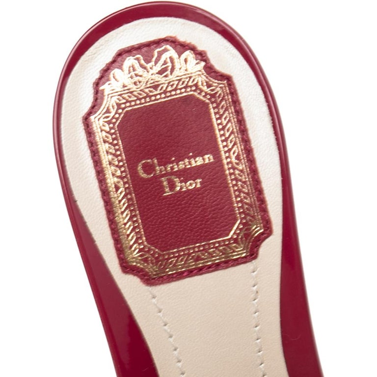 Dior Pink Patent Leather Buckle Open Toe Mules Sandals Size 39 at 1stDibs
