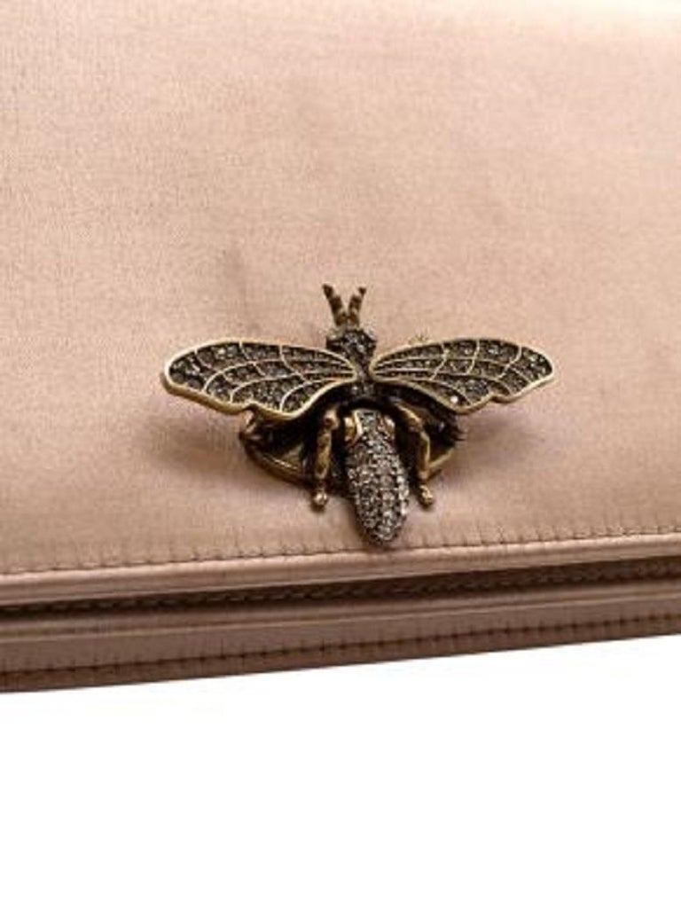 Dior Pink Satin D-Bee Clutch For Sale at 1stDibs
