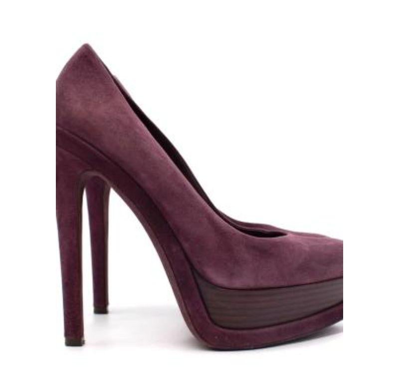 Dior Plum Suede Stacked Platform Heeled Pumps For Sale at 1stDibs ...