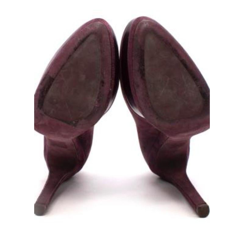 Dior Plum Suede Stacked Platform Heeled Pumps For Sale at 1stDibs ...