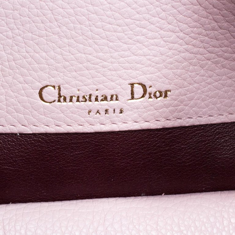 Dior Powder Pink Leather Large Bar Tote at 1stDibs