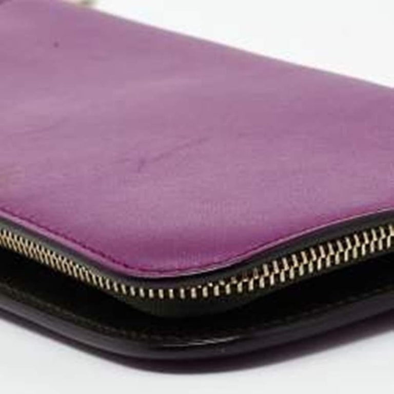 Dior Purple Leather Diorissimo Long Wallet For Sale at 1stDibs