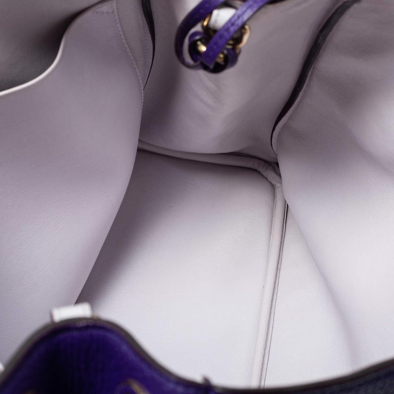Dior Purple Leather Large Diorissimo Shopper Tote For Sale at 1stDibs