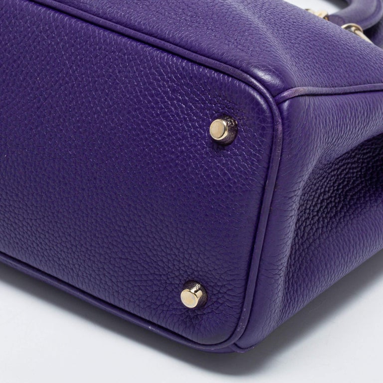 Dior Purple Leather Large Diorissimo Shopper Tote For Sale at 1stDibs